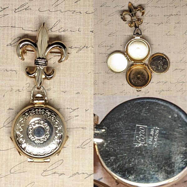 Vintage Coro Locket - Etsy