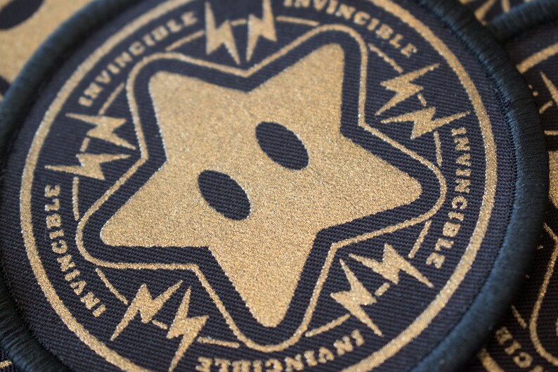 Invincible Mario Iron on Patch Embroidery Sew on Badge Gift | Etsy