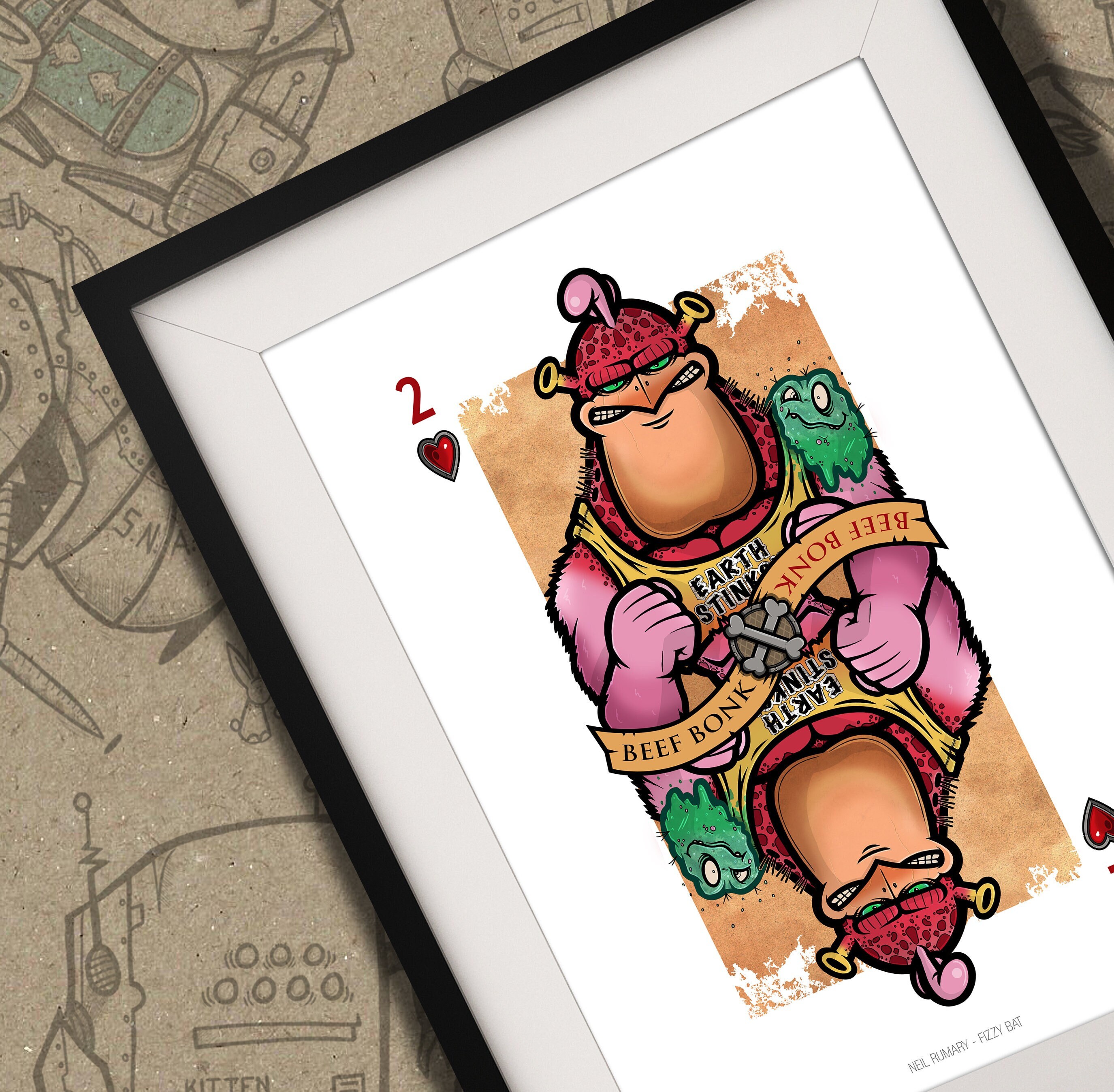 Beef Bonk Galaxy High Print 80s 90s Cartoon Villain Cómic | Etsy