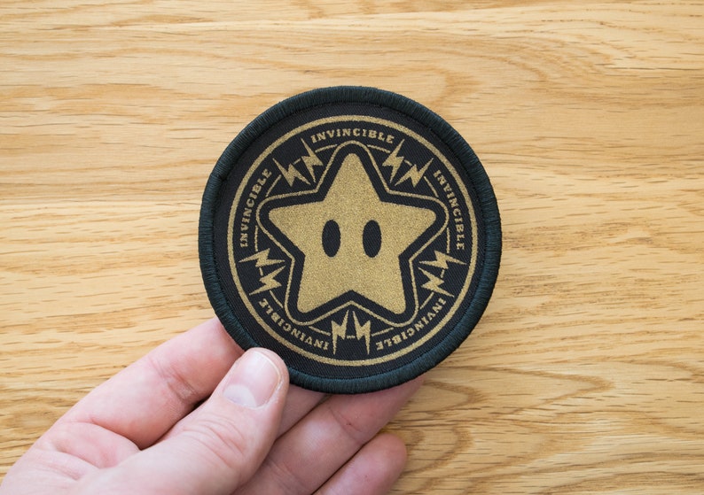 Invincible Mario Iron on Patch Embroidery Sew on Badge Gift | Etsy