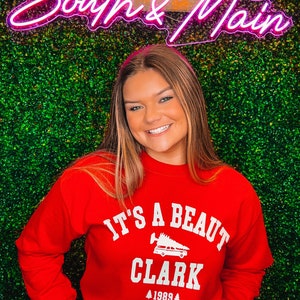 It's a Beaut Clark Sweatshirt - Red - Etsy
