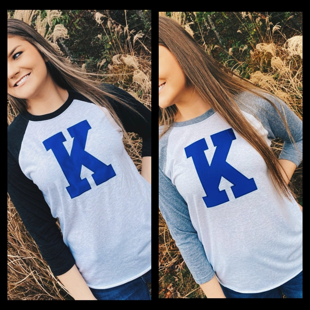 Power K Raglan Tee. Black and Gray Colors Available - Etsy