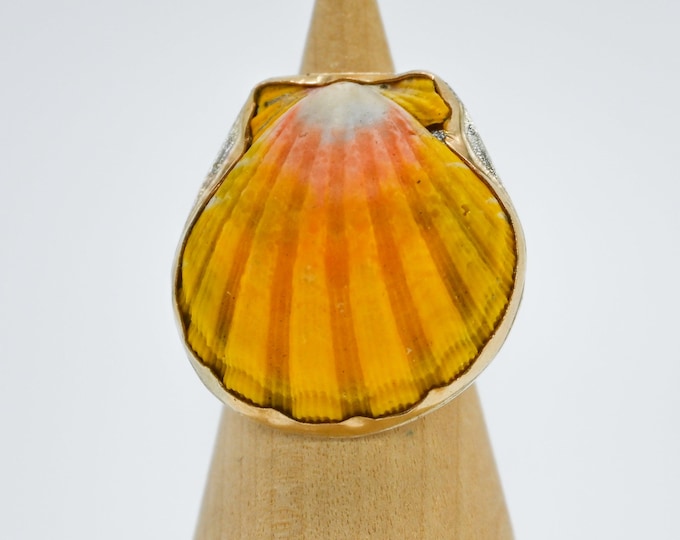 Sterling Silver Sunrise Shell Rings - Etsy
