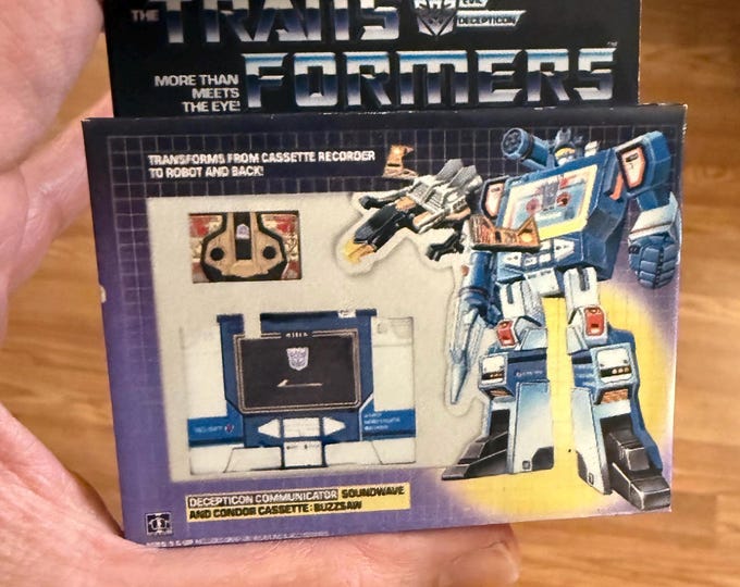 Vintage Original Hasbro G1 Transformers SOUNDWAVE Magnet Miniature Toy ...