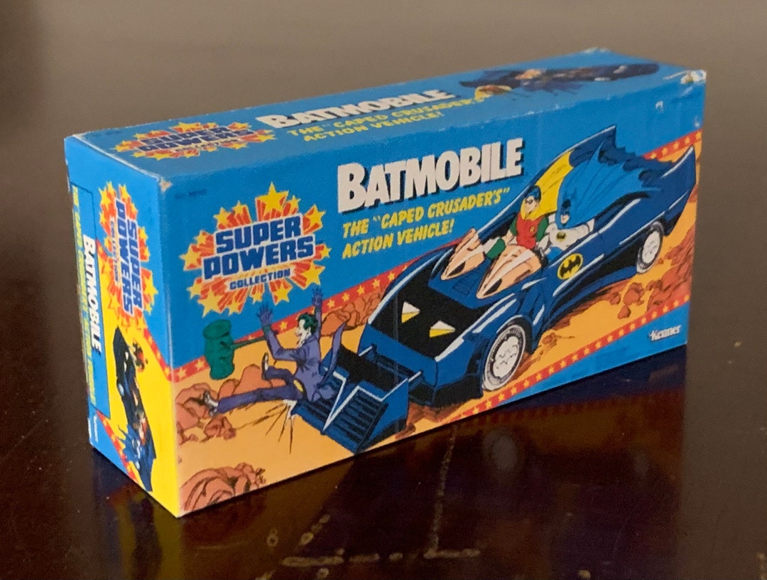Vintage Original Kenner Super Powers BATMOBILE Play Set Miniature Toy Box Christmas Ornament ...