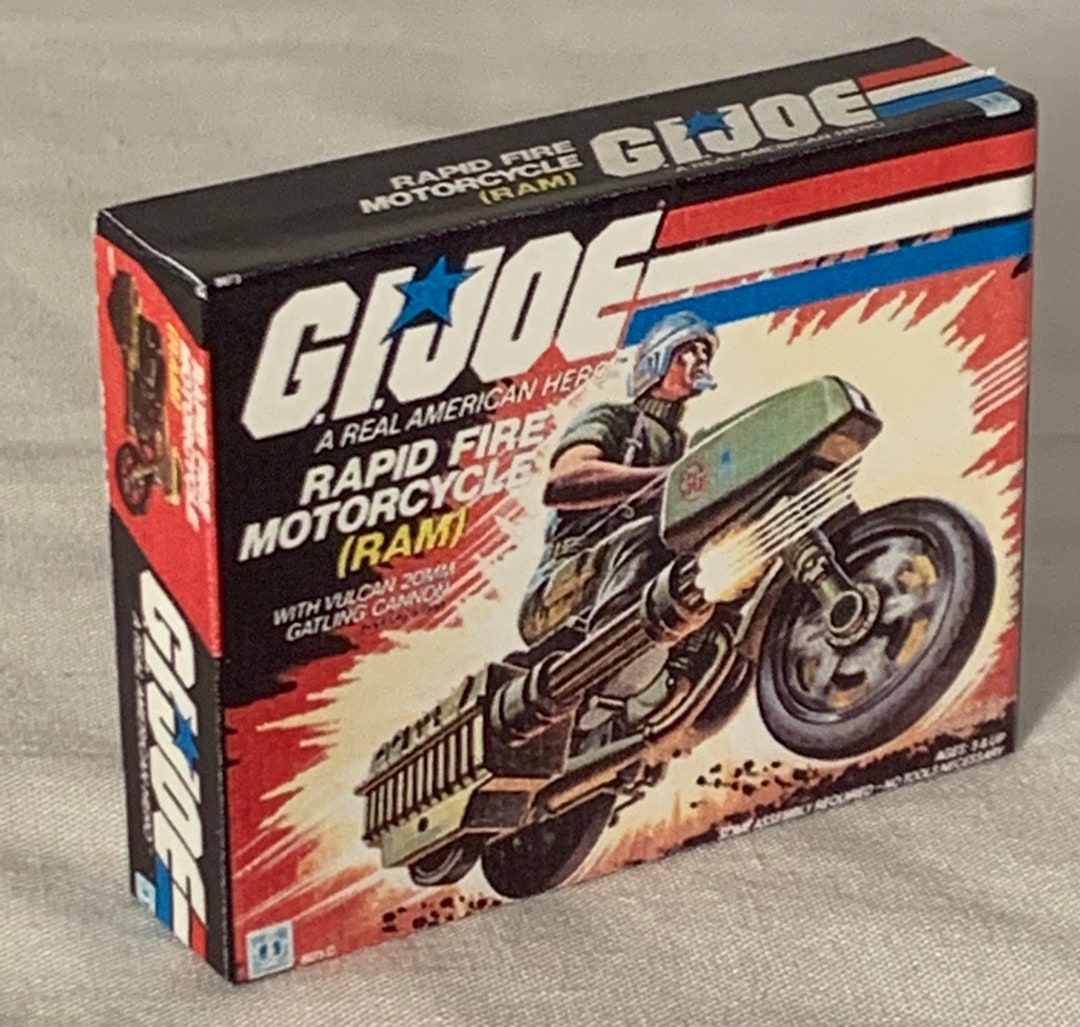 Vintage Original 1980s Hasbro G.I. Joe RAPID FIRE Motorcycle RAM Toy ...