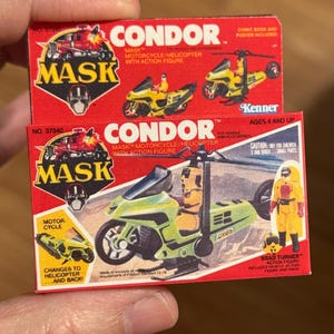 Vintage Original Kenner 1980s MASK Motorcycle Helicopter CONDOR ...