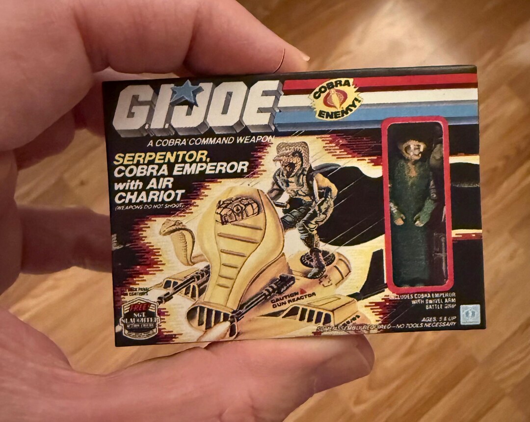 Vintage Original 1980s Hasbro G.I. Joe SERPENTOR Cobra Emperor Air ...