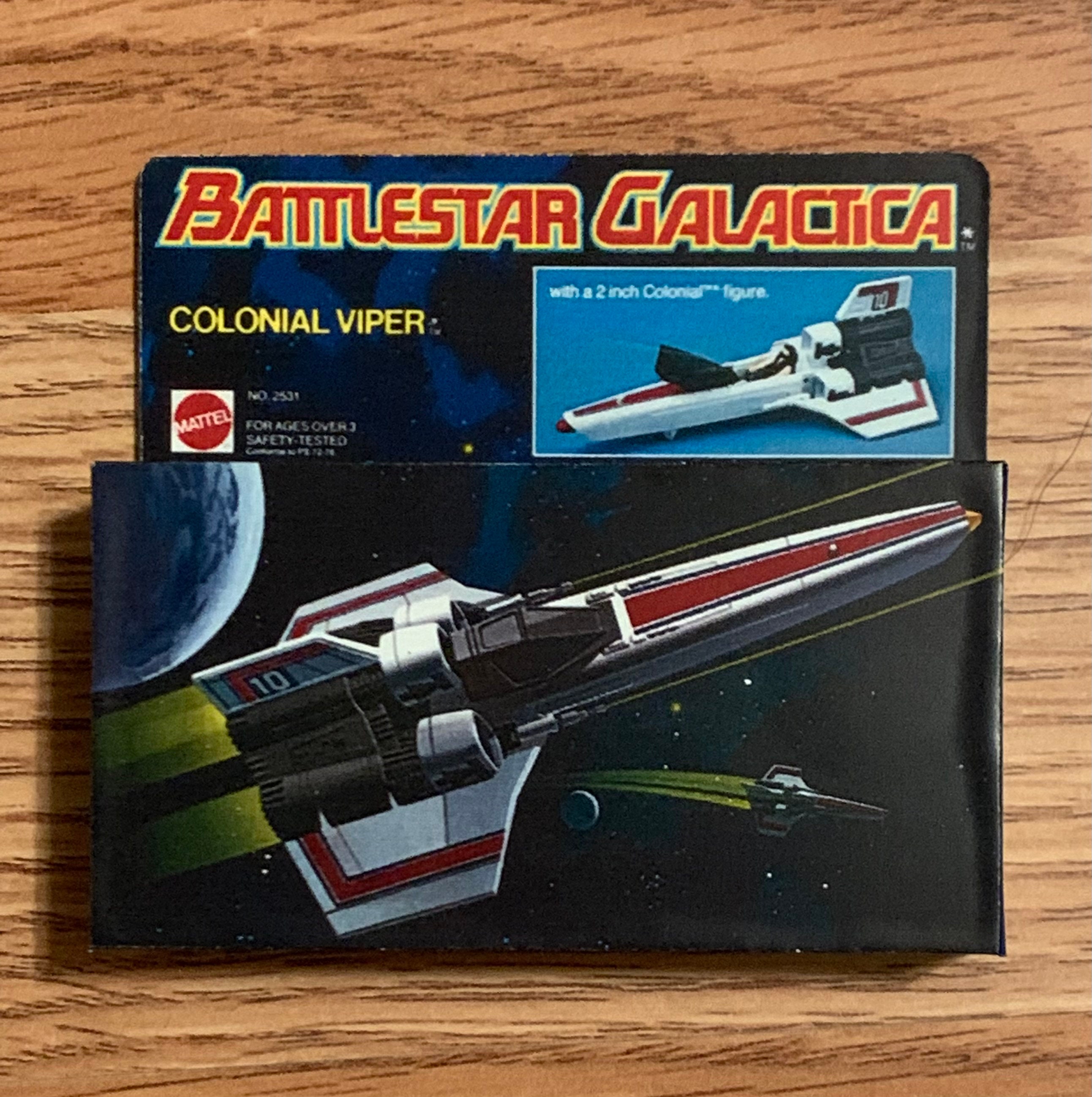 Vintage 1970s Mattel Battlestar Galactica COLONIAL VIPER Toy Box ...