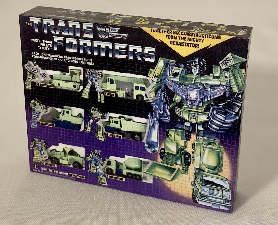 Vintage Original Hasbro G1 Transformers DEVASTATOR Magnet Miniature Toy Box Christmas Ornament ...