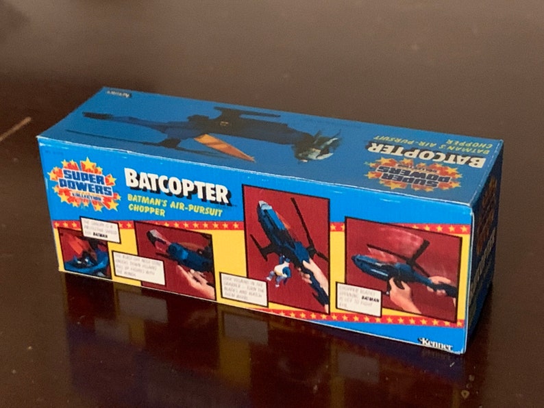 Vintage Original Kenner Super Powers Batman BATCOPTER Miniature Toy Box ...