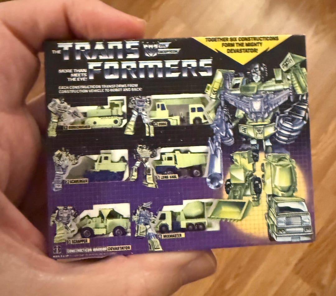 Vintage Original Hasbro G1 Transformers DEVASTATOR Magnet Miniature Toy ...