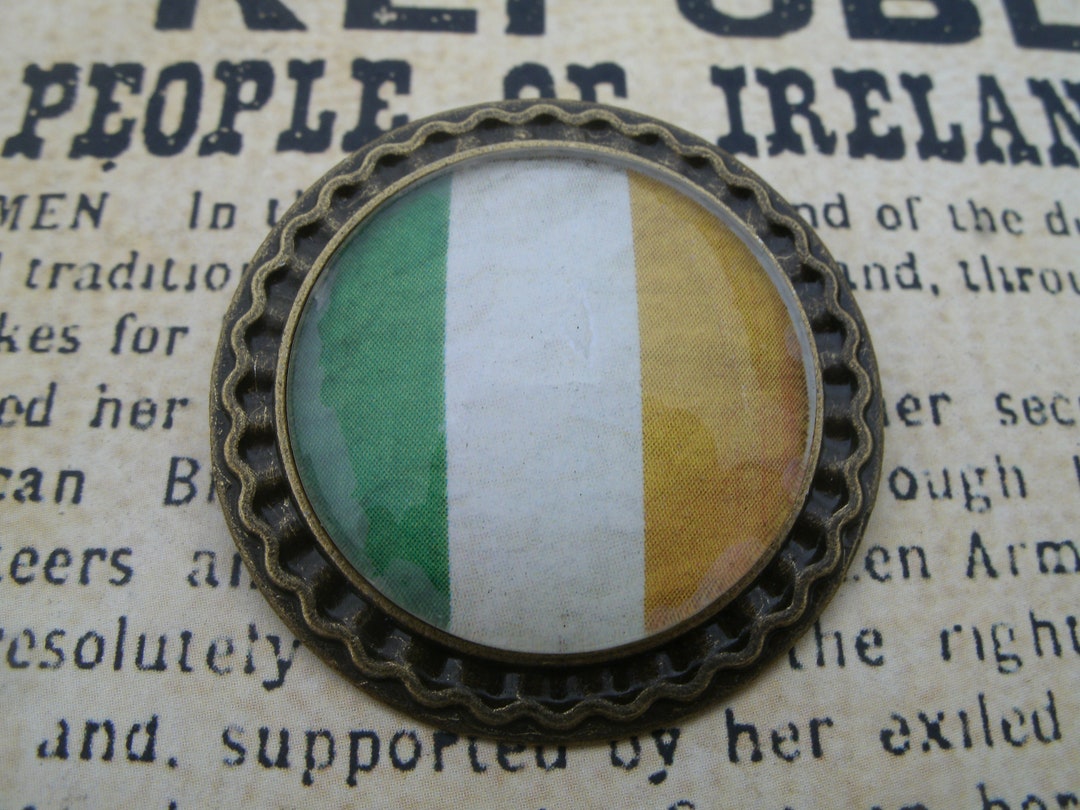 Vintage Style Irish Tricolour Flag Brooch Irish Handmade Jewelry. - Etsy