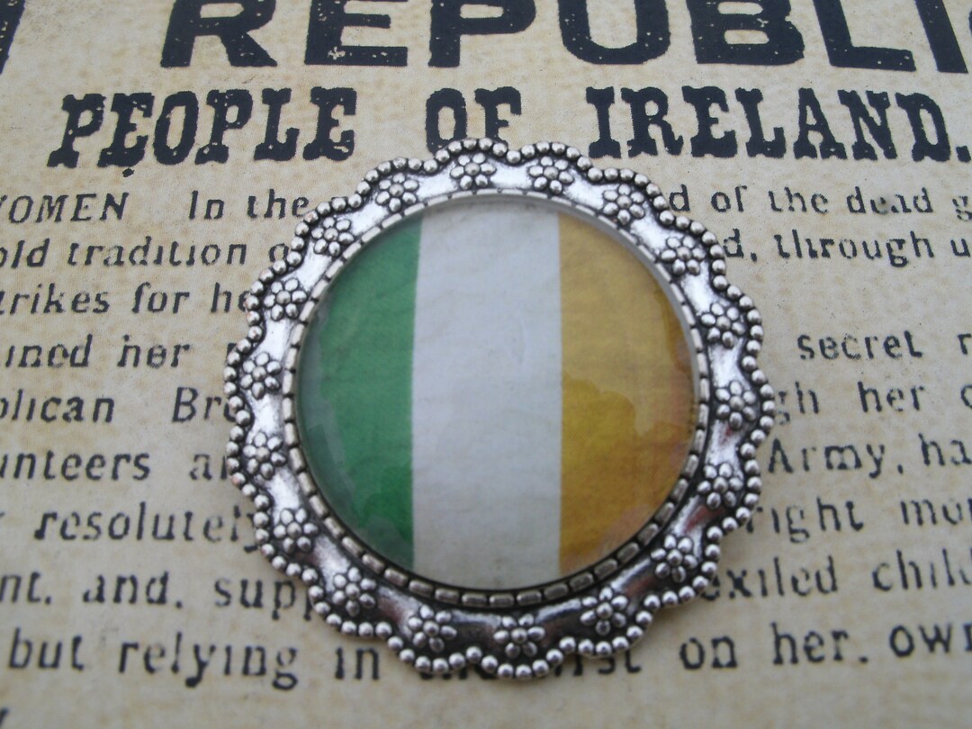 Vintage Style Irish Tricolour Flag Brooch Irish Handmade Jewelry. - Etsy