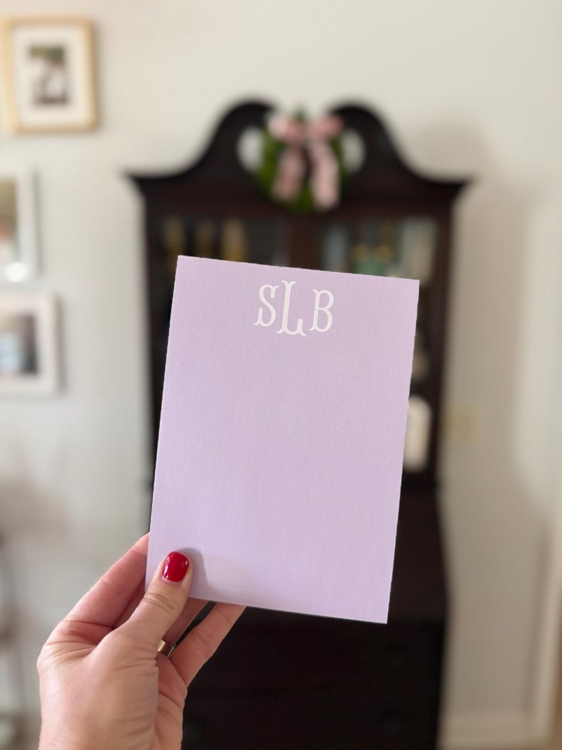 Monogram Notepad | 5x7 Notepad | Customized | Various Colors | Hostess ...