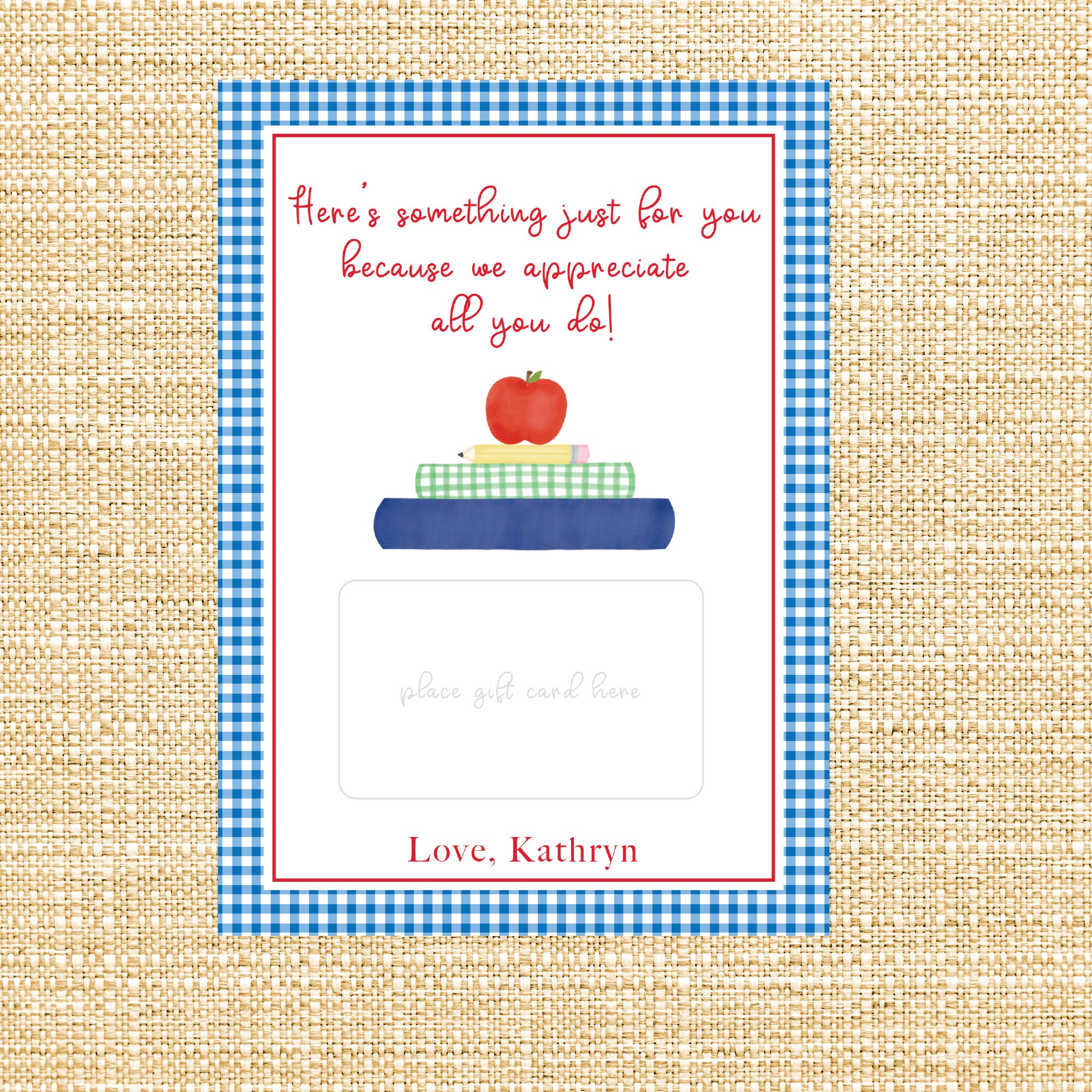 Printable Teacher Gift Card Holder Teacher Gift Gift Card Holder ...