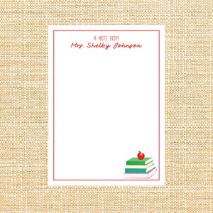 Teacher Notepad | 5x7 Notepad | Blue and White | 50-100 Pages ...