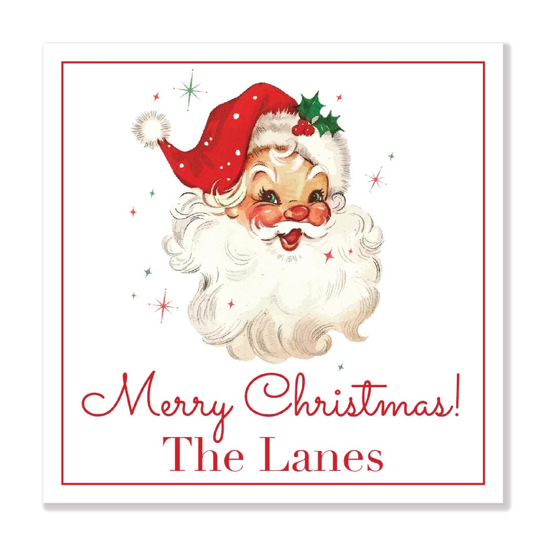 Printable Santa Claus Gift Tag | Christmas Treat Tag | Digital Self ...