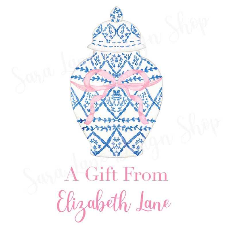 Ginger Jar Gift Tag | Enclosure Card | Instant Download | Printable ...