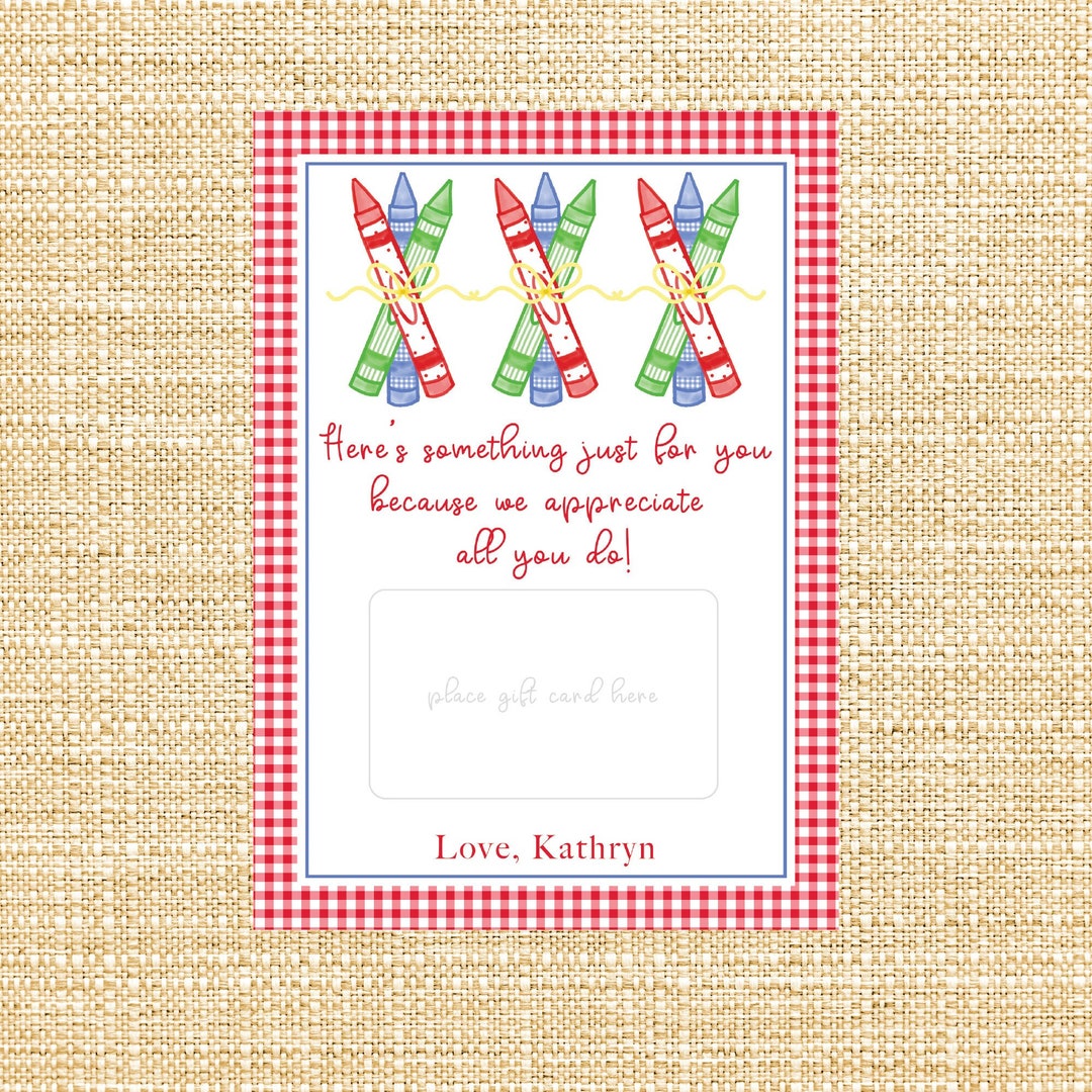 Printable Teacher Gift Card Holder | Teacher Gift | Gift Card Holder ...