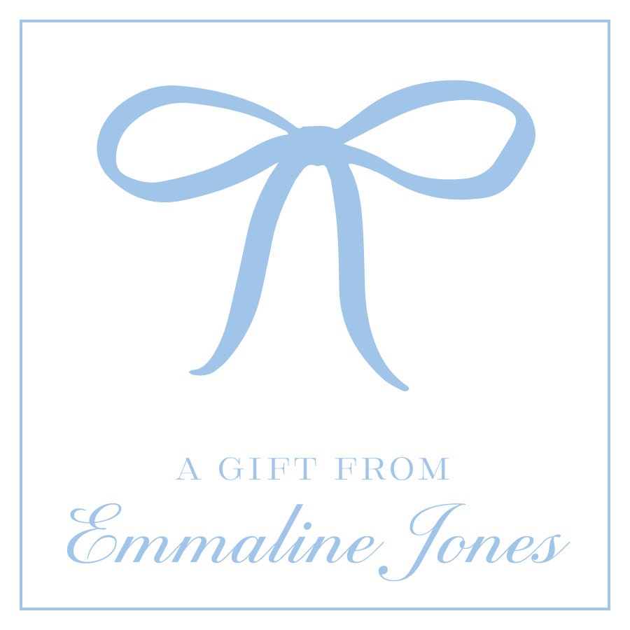 Blue Bow Gift Tag | Editable | Calling Card | Instant Download ...