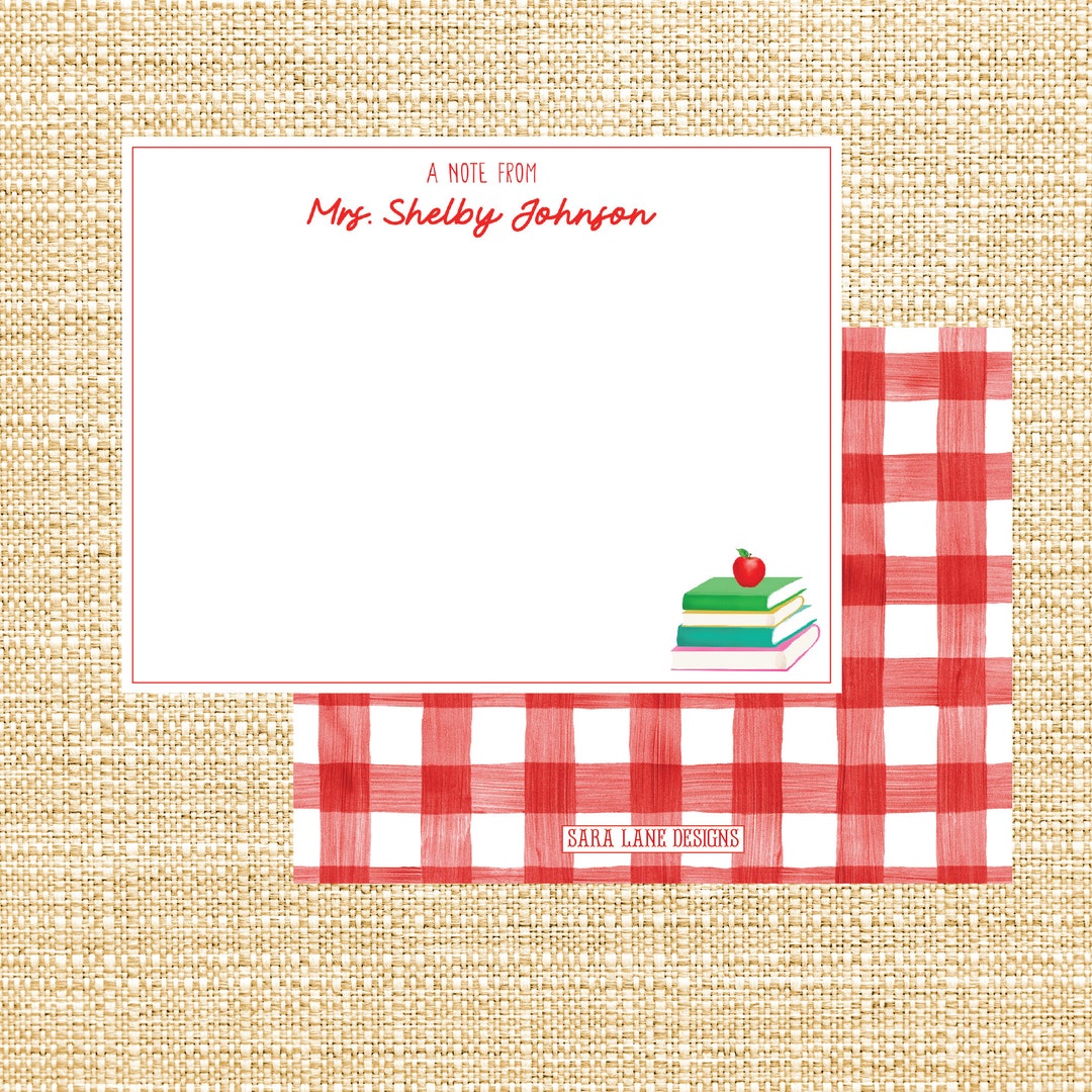 Teacher Notecard | Instant Download | Printable Stationery | Teacher ...