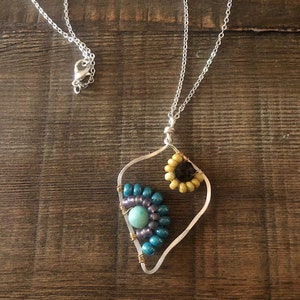 Spring Flowers Seed Bead Necklace Delicate Necklace /gift for Her ...