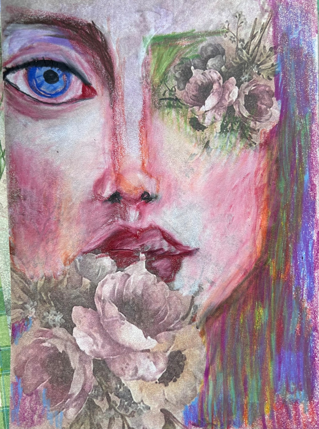 Peek A Boo ~ Original Colored Pencil Drawing - Etsy