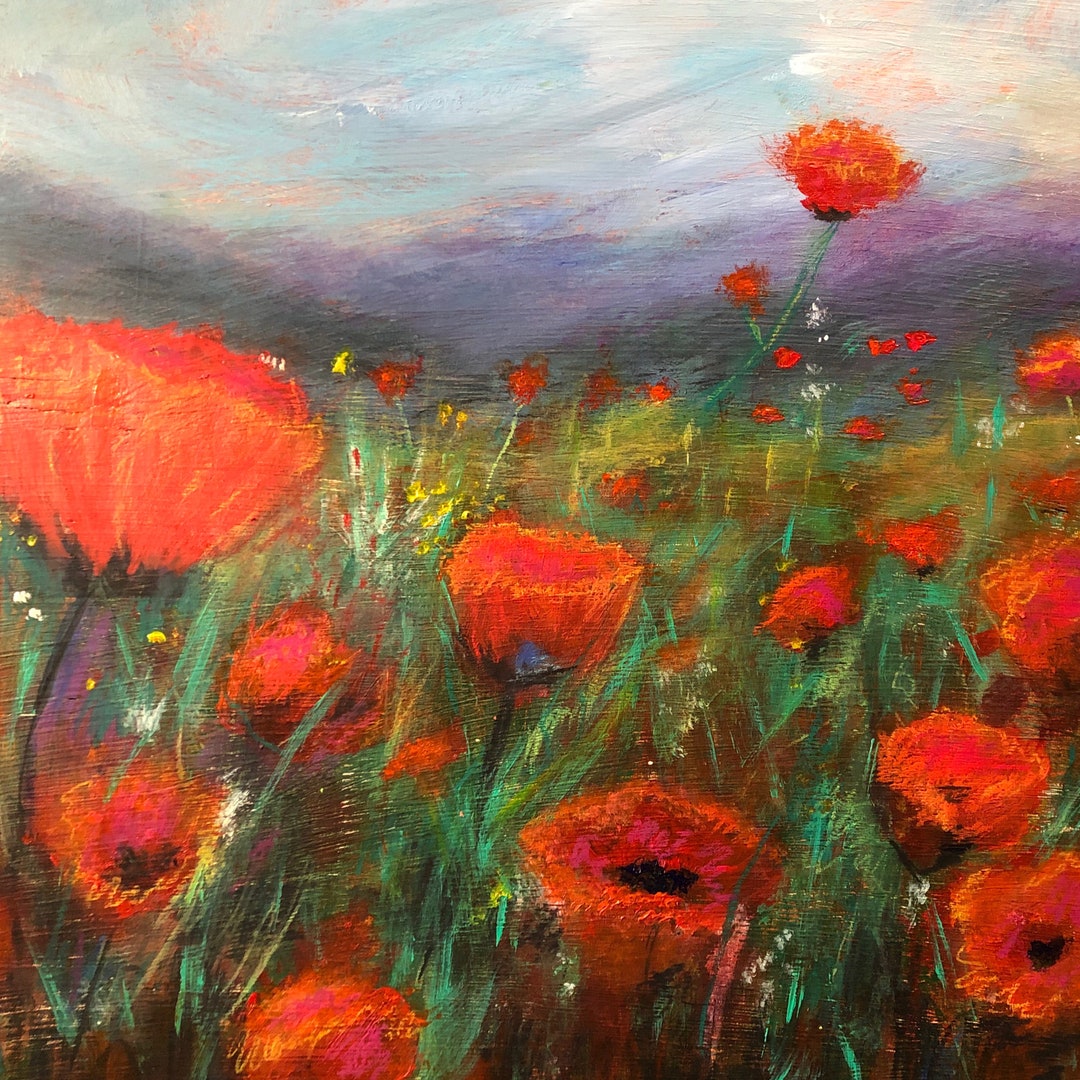 Poppy Field ~ Art Print - Etsy