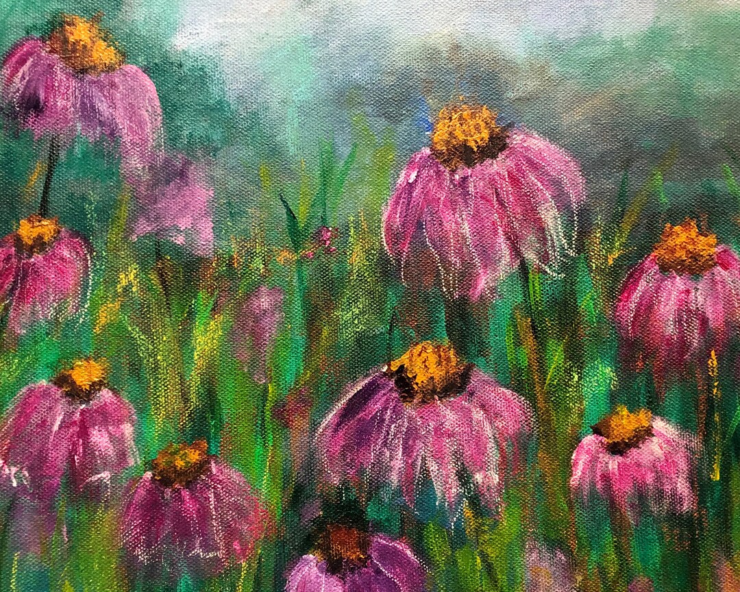 Cone Flower Field ~ Art Print - Etsy