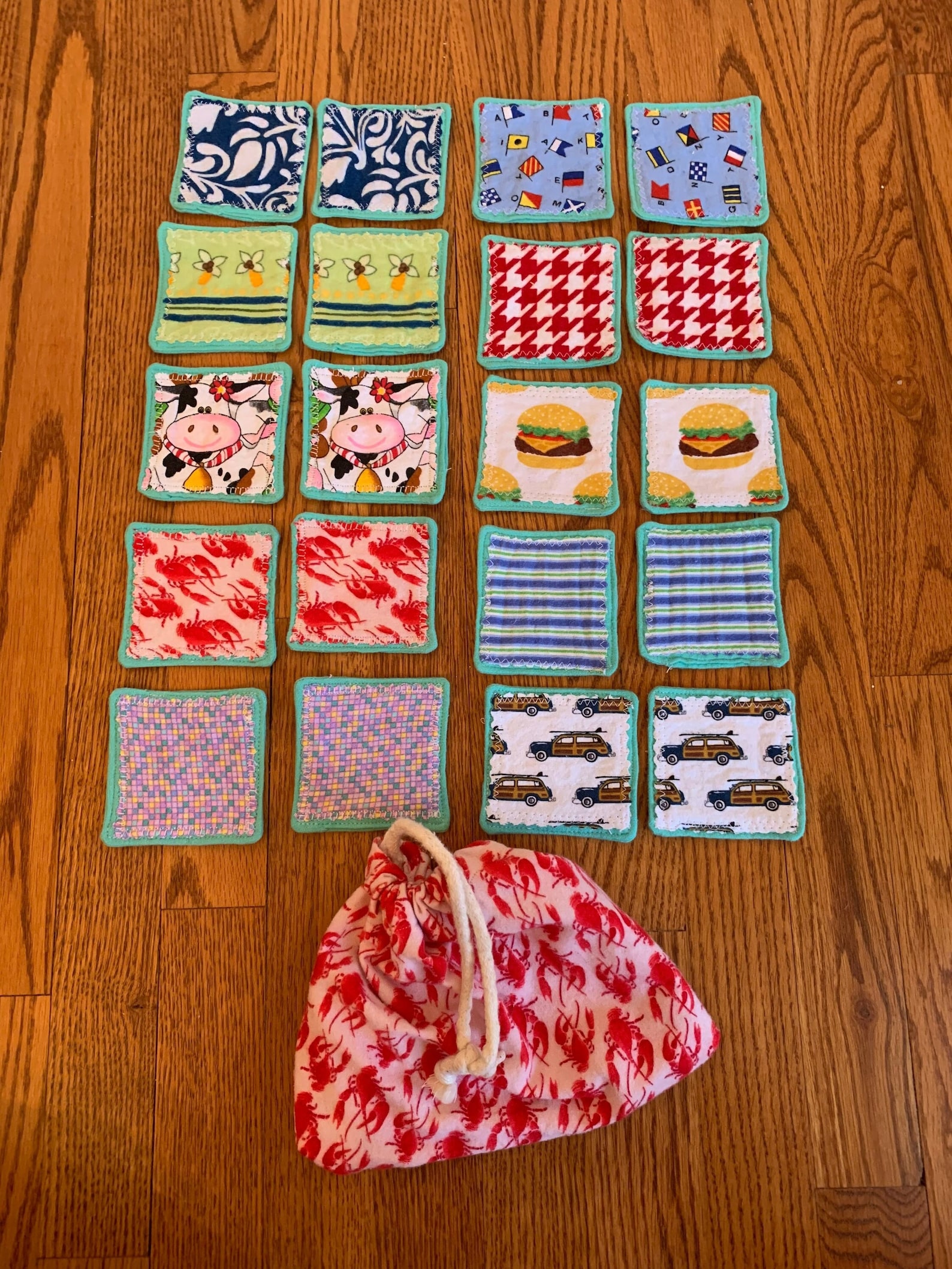 Matching Game/ Memory Game/ Fabric Matching Game/preschool - Etsy