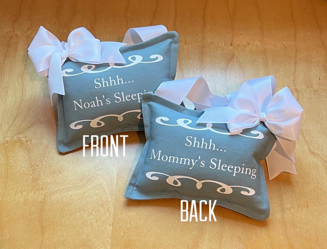 Personalized Baby Sleeping Sign: Double-sided Nursery Decor - Etsy