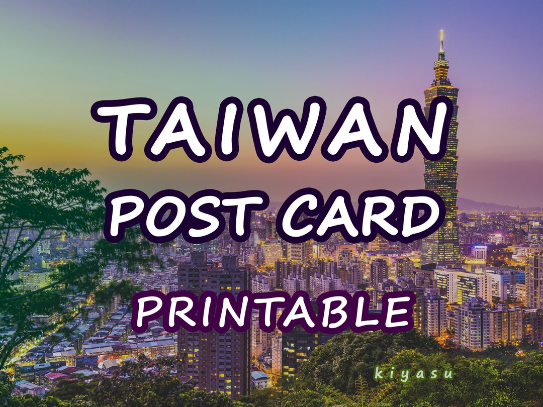PRINTABLE Taipei 101 Sunset Postcard High Quality Jpg Png DIY at Home ...
