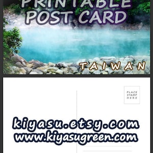 PRINTABLE Beitou Hot Springs Taiwan Postcard .jpg .png .pdf DIY at Home ...