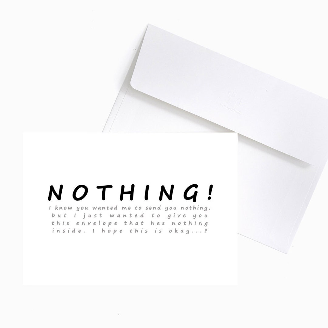 National Nothing Day Greeting Card Humorous Greetings Correspondence ...
