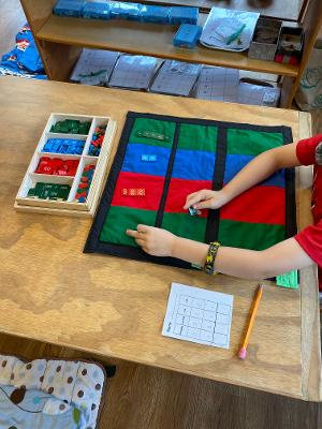05: Montessori Math Mat for Stamp Game or Addition - Etsy