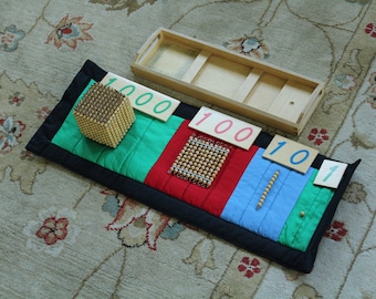 Printable Montessori Checkerboard Math Mat With Task Cards and - Etsy