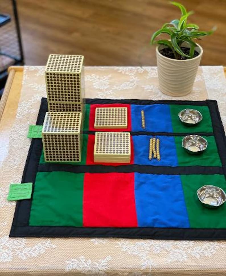 05: Montessori Math Mat for Stamp Game or Addition - Etsy