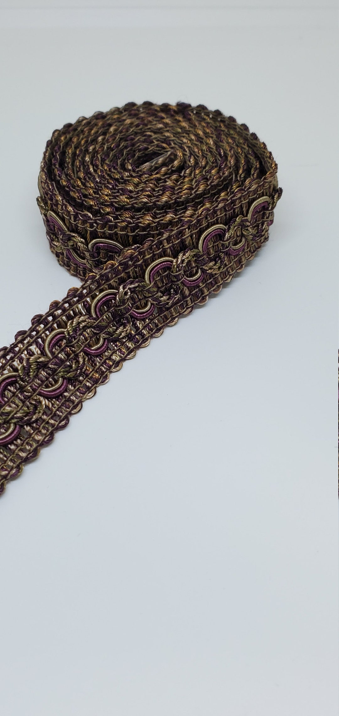 3/4" Braided Gimp Border Trim for Home Decor Projects Plum - Purple ...