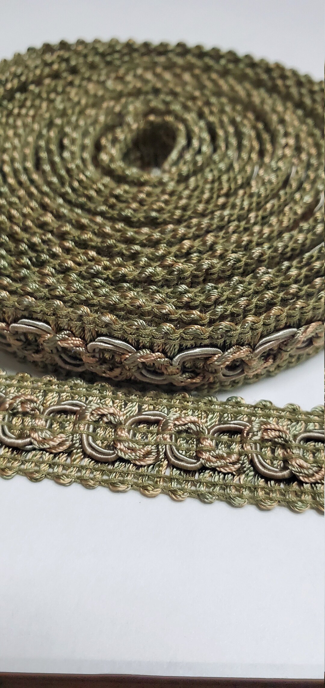 3/4" Braided Gimp Border Trim for Home Decor Projects Putty Green - Lt ...