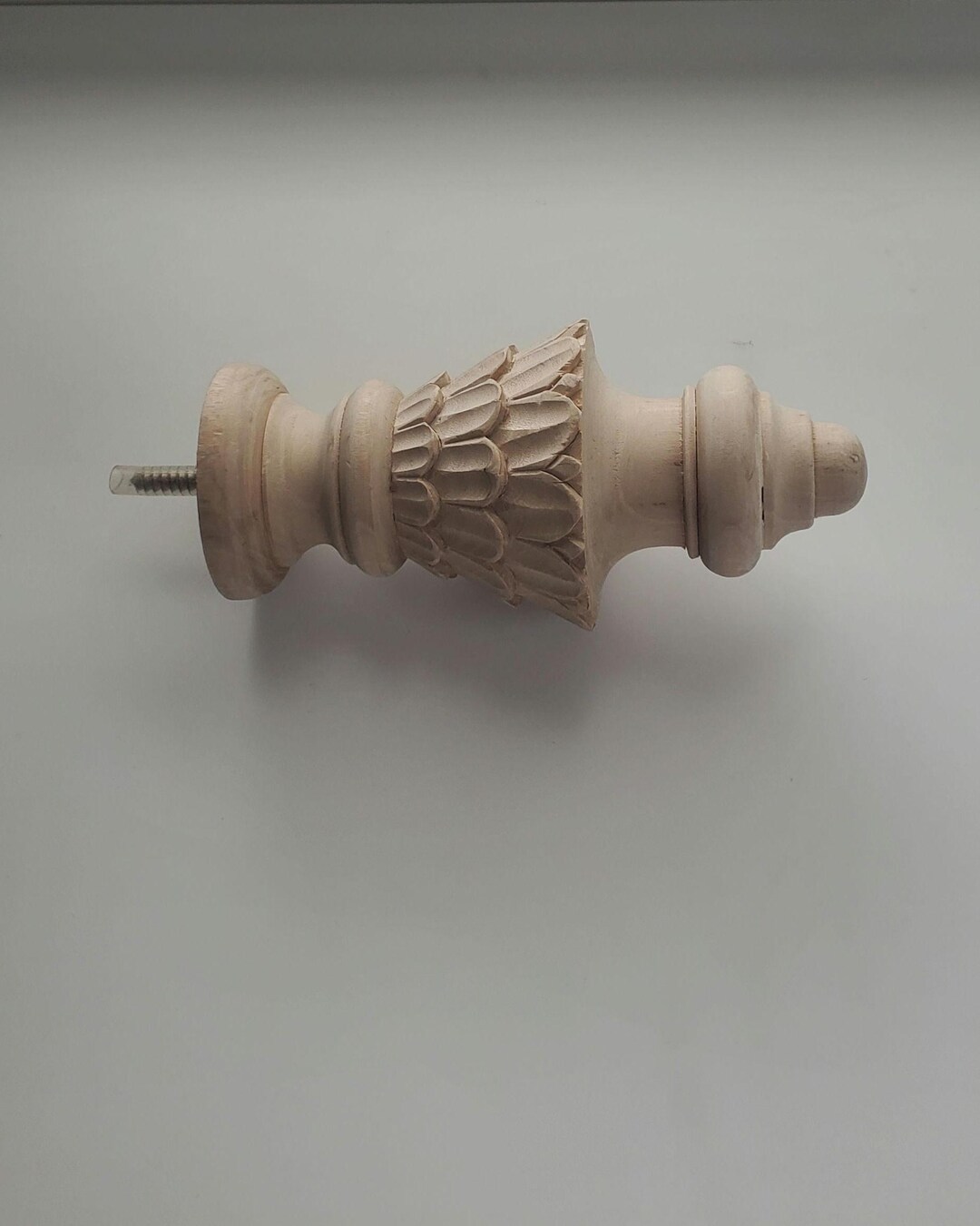 Sonia Finials - Rustic Wood Trend - Unfinished Wood Pole Ends - Sold as ...