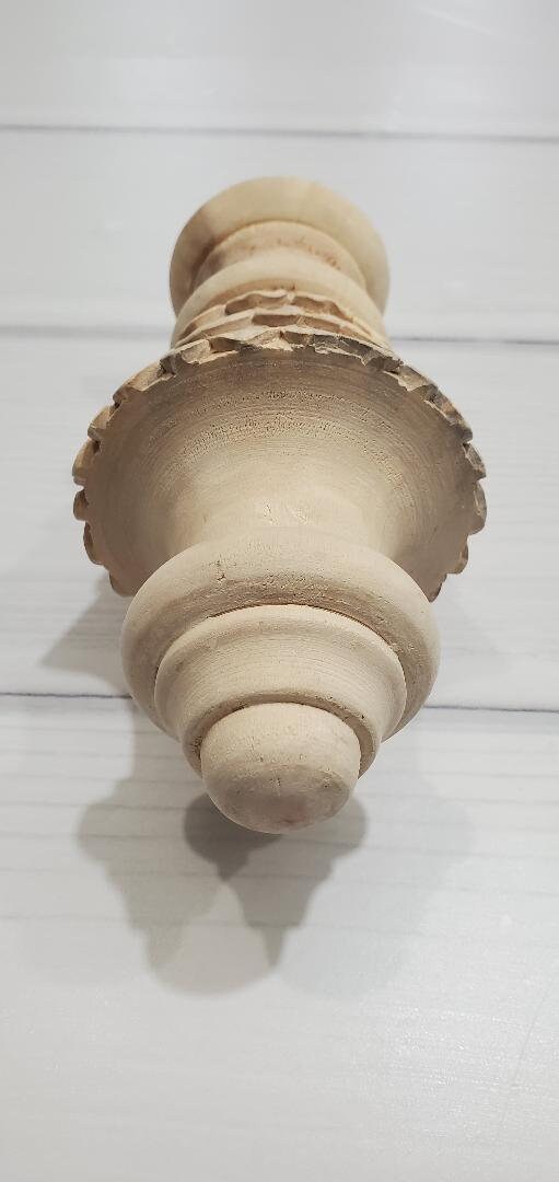 Sonia Finials Rustic Wood Trend Unfinished Wood Pole Ends - Etsy