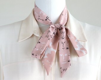 Pink Ribbon Scarf - Etsy