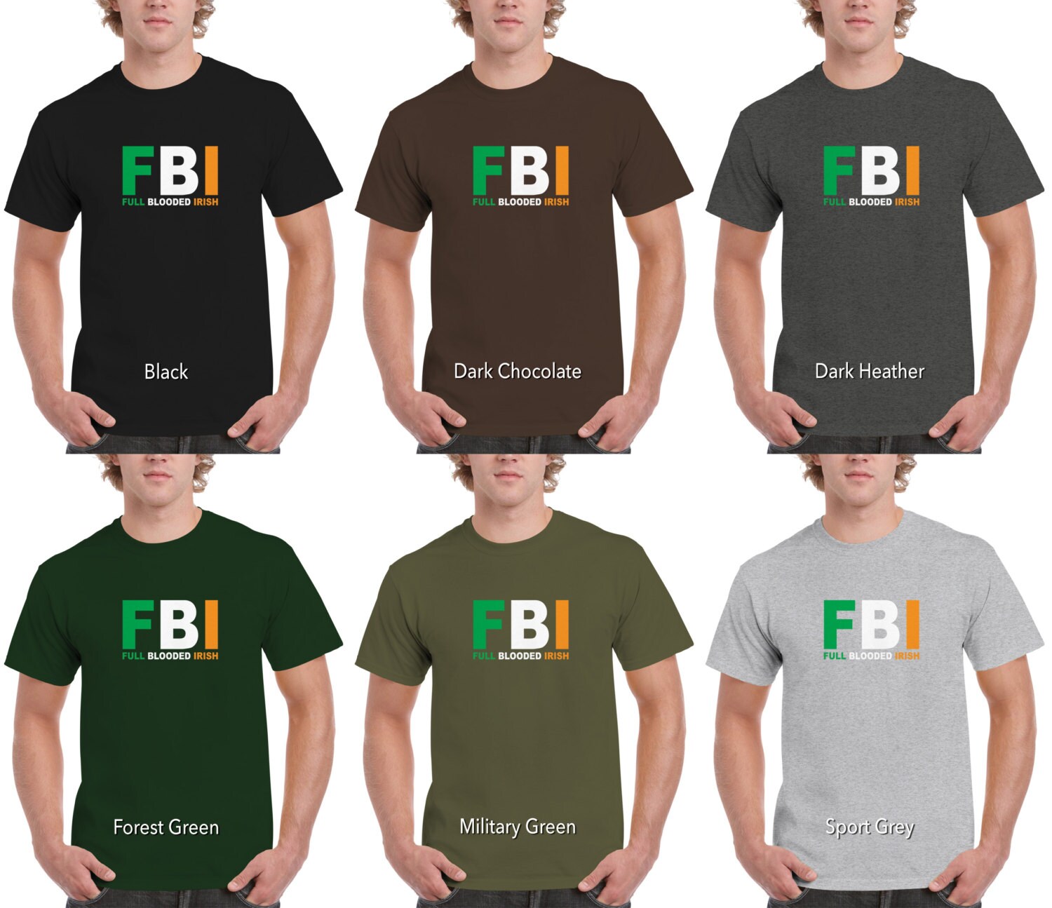 FBI full Blooded Irish Mens T-shirt Irish Pride - Etsy