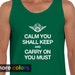 Yoda Keep Calm Carry on You Must Mens Tank Tops Star Wars - Etsy