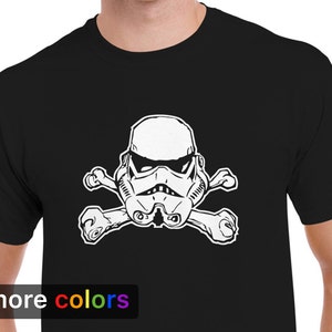 Stormtrooper Jolly Roger Mens T-shirt Tee Star Wars Skull Crossbones ...