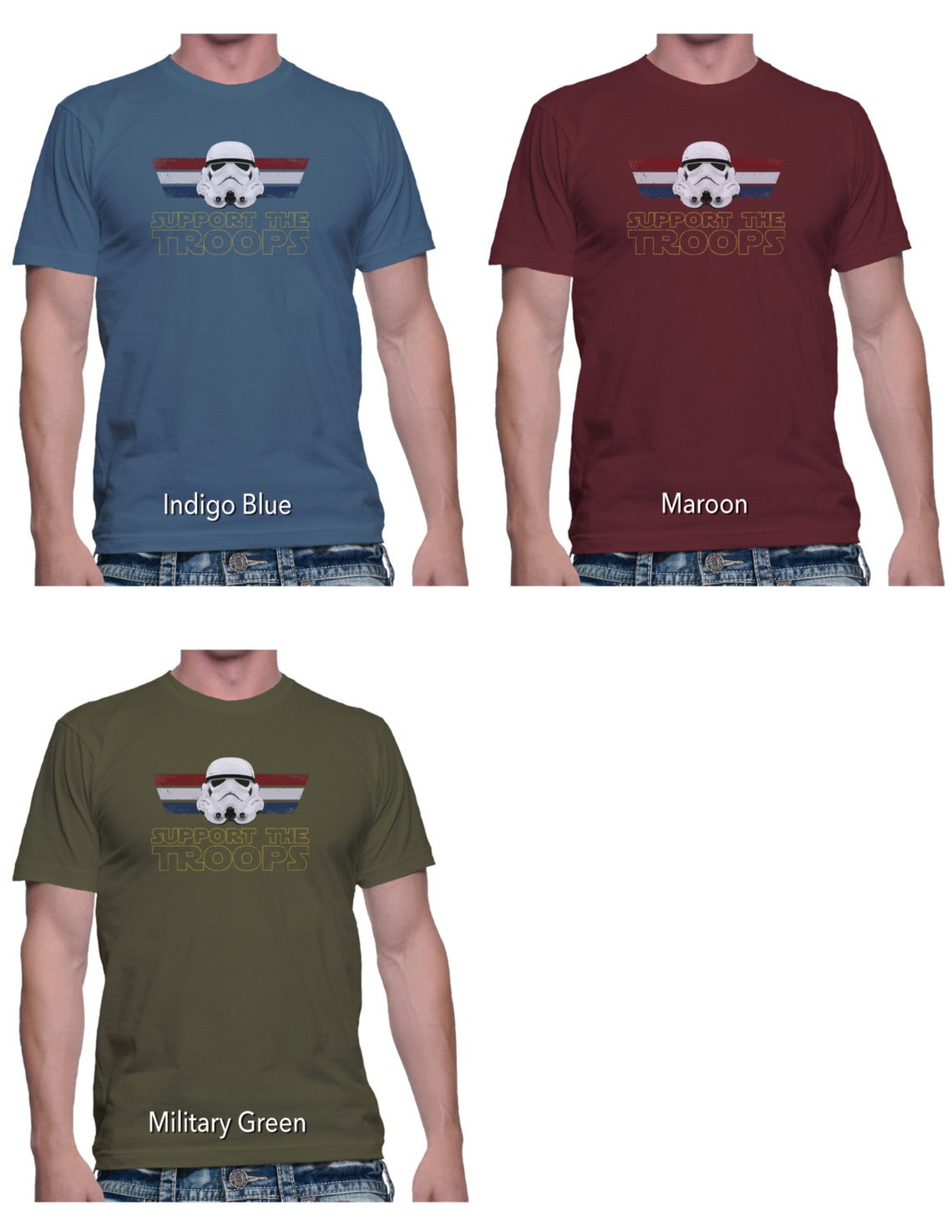 Mens Star Wars support the / Our Troops | Etsy