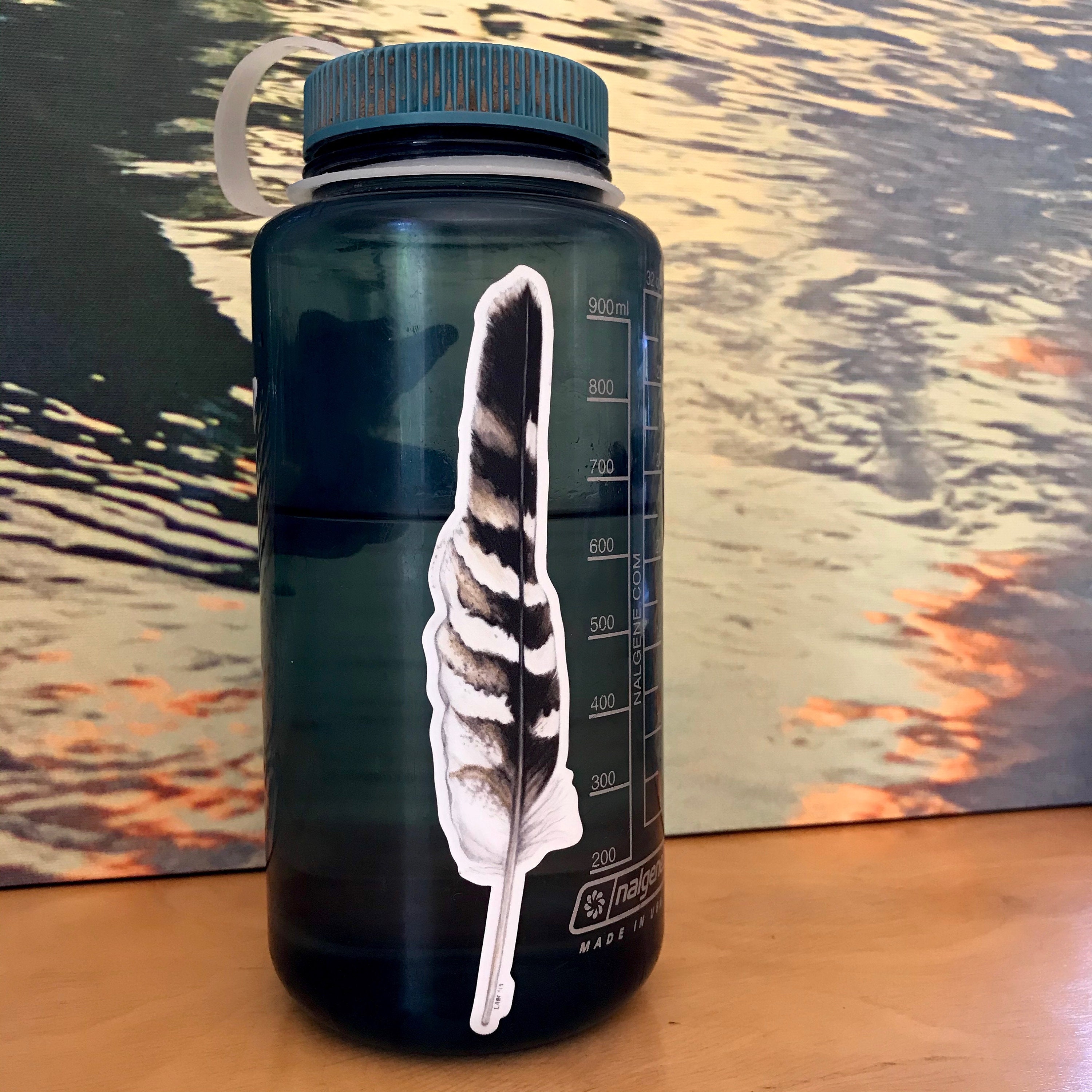 Red-shouldered Hawk Feather Sticker, Vinyl, 6", Waterproof, Original ...