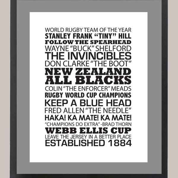All Blacks Rugby Poster - Etsy