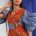 Kuwaha African Print Wrap Dress, Butterfly Sleeves, Red, Yellow - Etsy